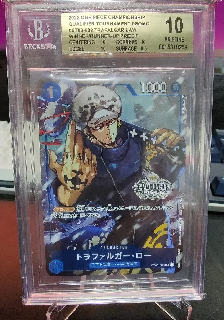 One Piece TCG Card Trafalgar Law Championship Promo BGS Pristine 10 ...