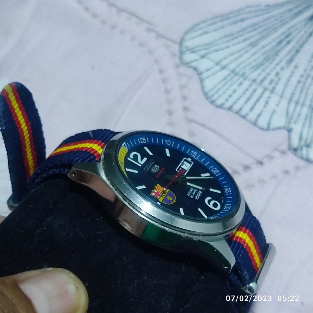 Original Seiko 5 FC Barcelona, Men's Fashion, Watches & Accessories ...