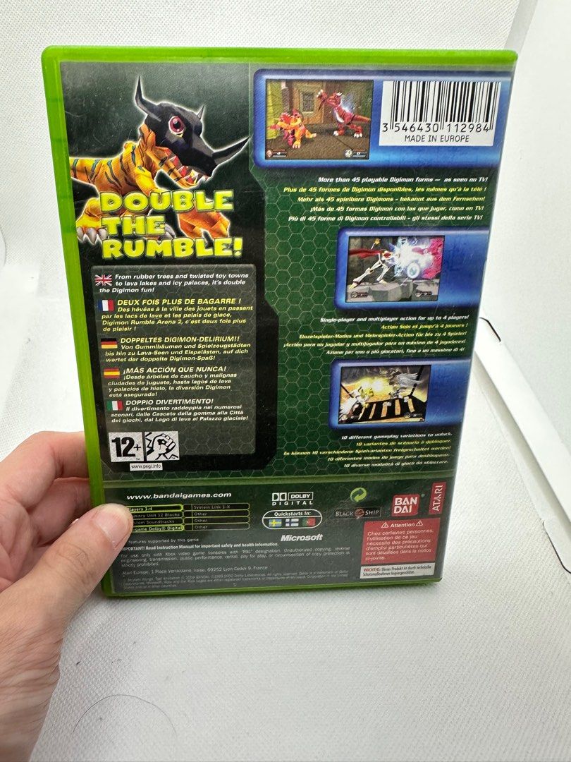 Original Xbox Digimon Rumble Arena 2 Game Disc Xbox 360, Video Gaming ...