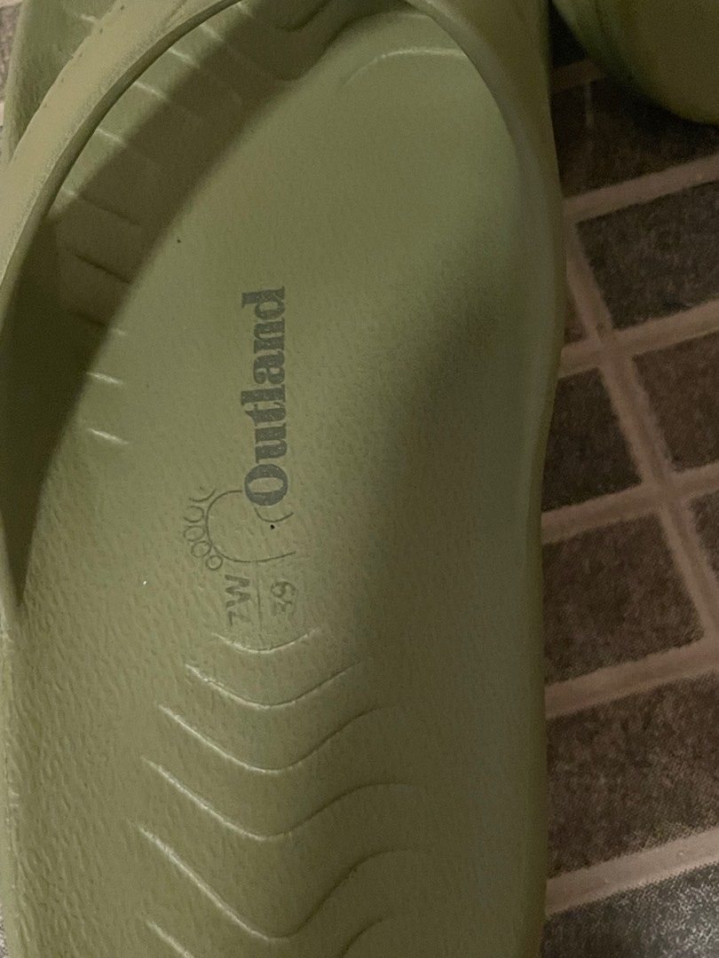 Outland green thong slides slippers, Women's Fashion, Footwear ...