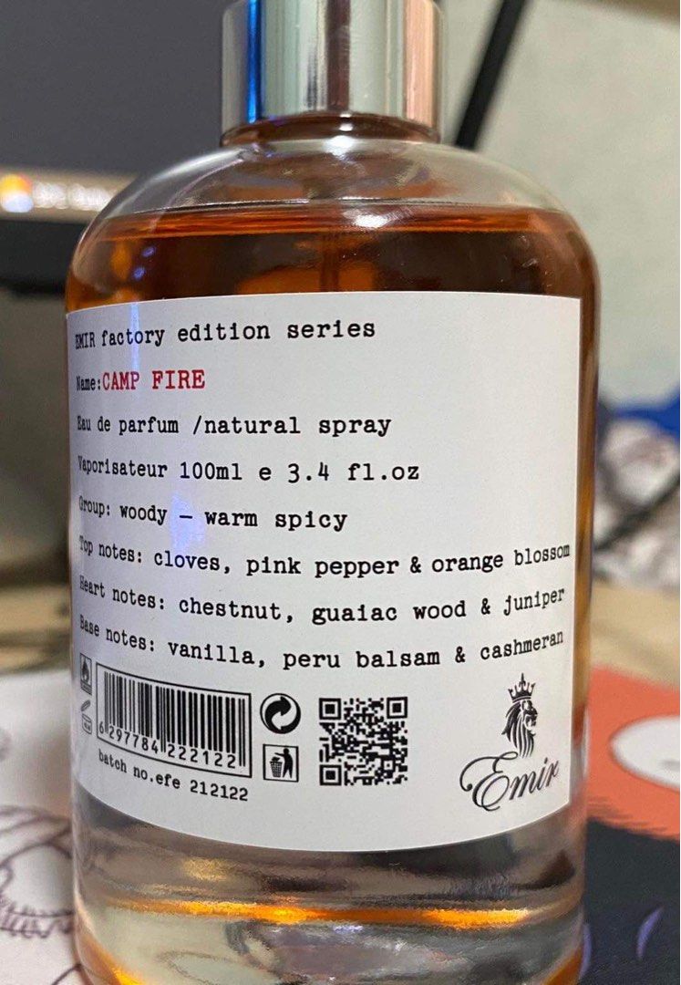 [PARTIAL BOTTLE] Emir Camp Fire, Beauty & Personal Care, Fragrance ...
