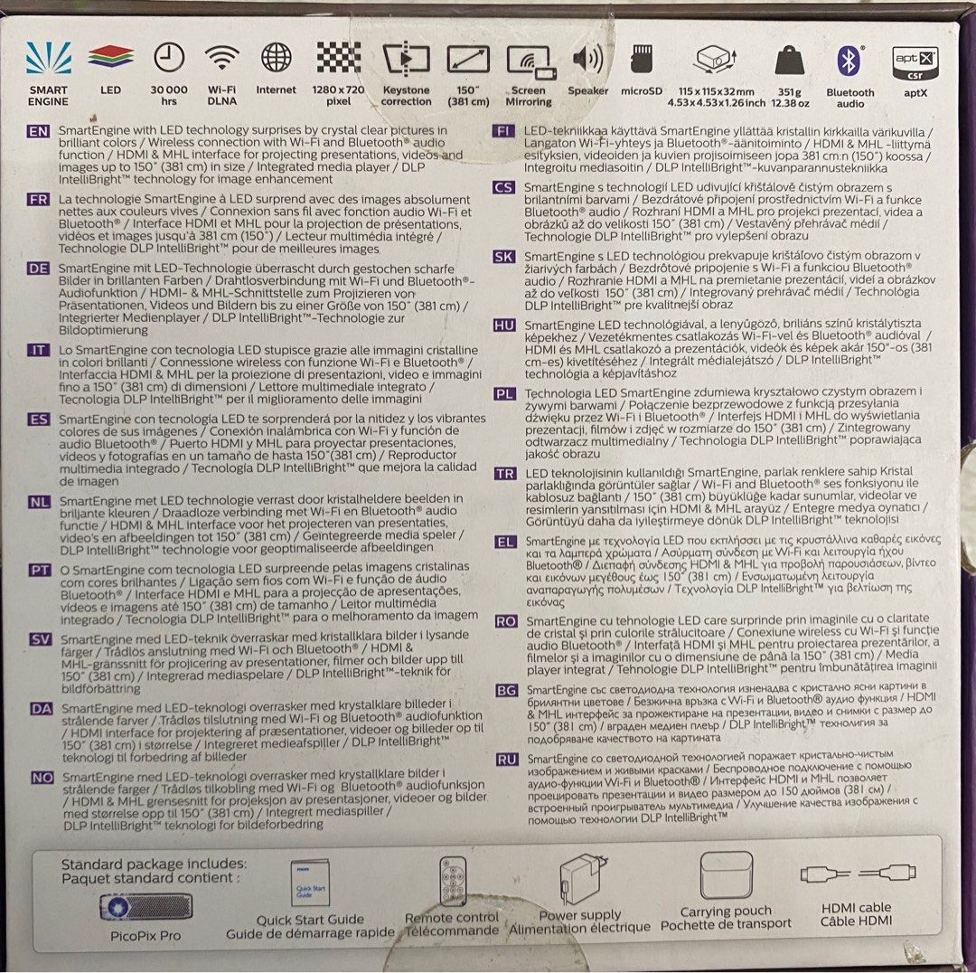 Philips Pico Pix Pro Pocket Projector, TV & Home Appliances, TV ...