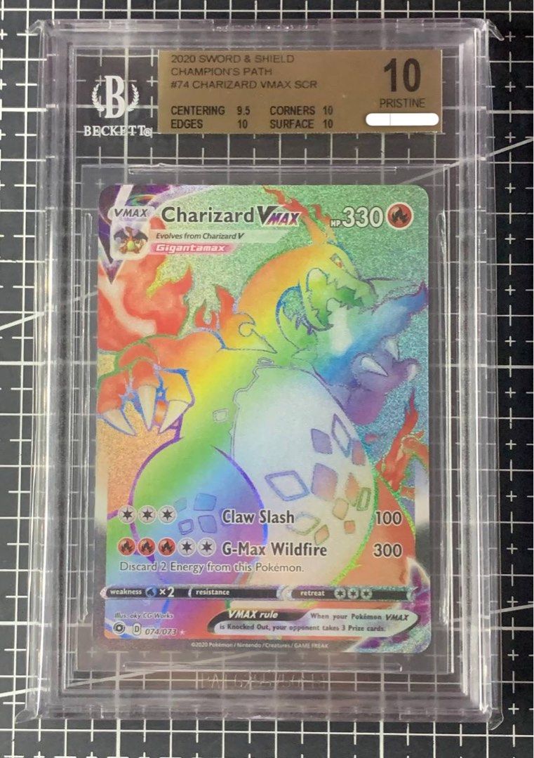 Pokemon BGS Pristine 10 Charizard VMAX Hyper Rare Rainbow PSA 10 CGC 10 ...