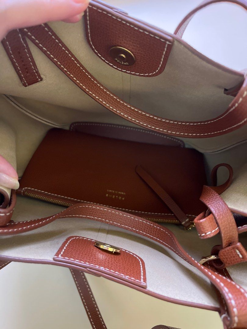 Polene Cyme Mini in Cognac, Luxury, Bags & Wallets on Carousell