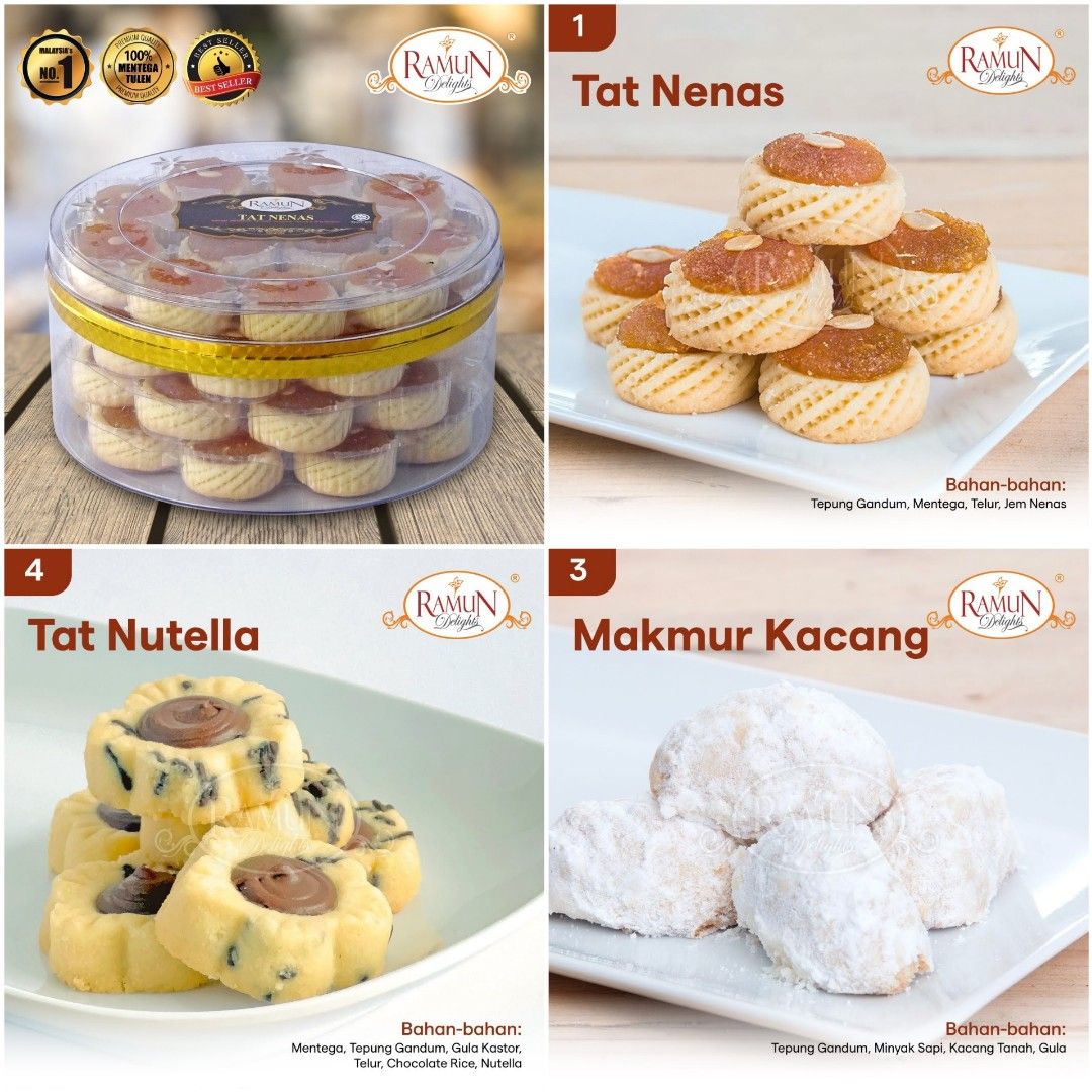 Pre-order Raya 2023 Kuih2 Ramun, potato chips, hottis & Lapis, Food ...