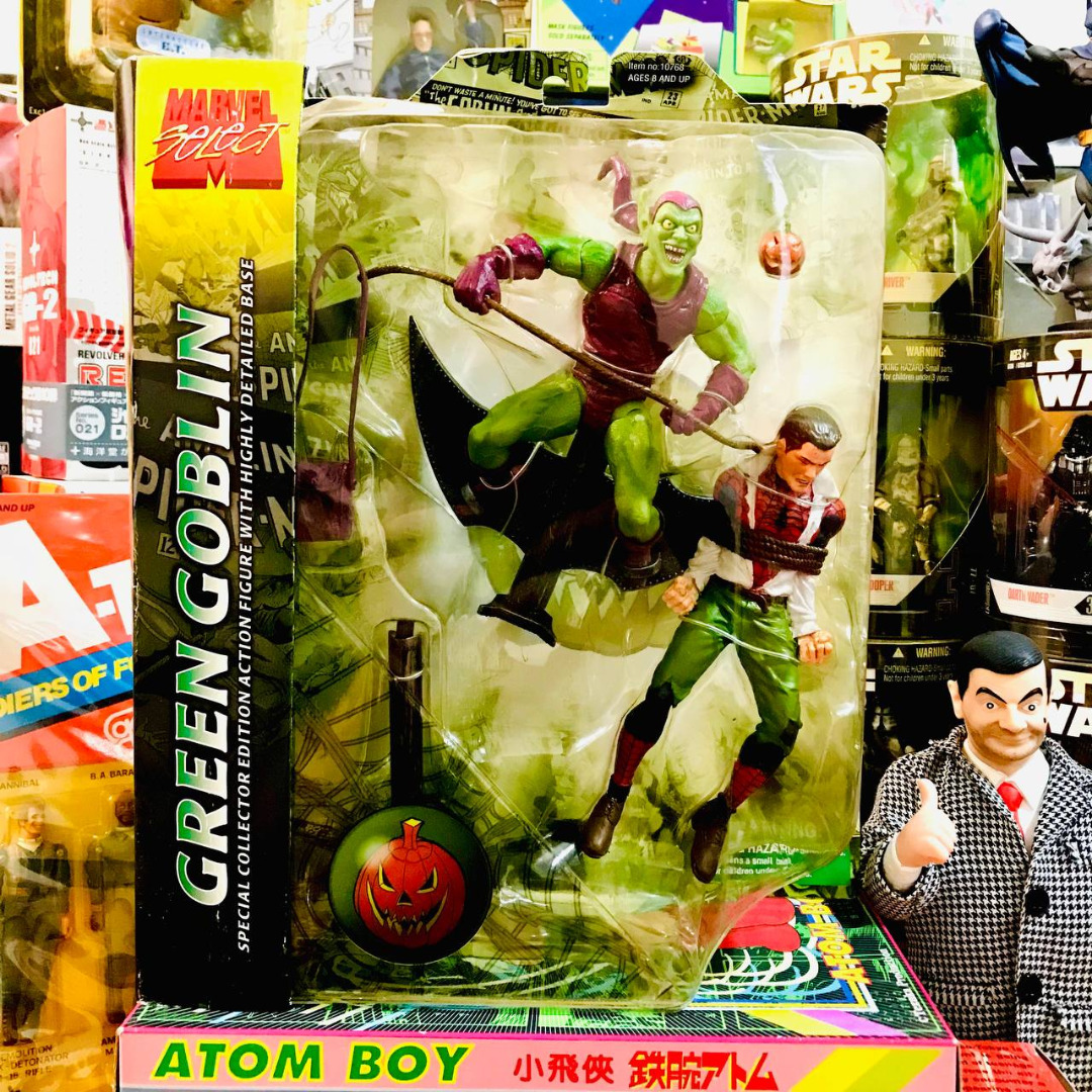 RARE !!! DIAMOND SELECT TOYS MARVEL SELECT - GREEN GOBLIN / SPIDER MAN ...