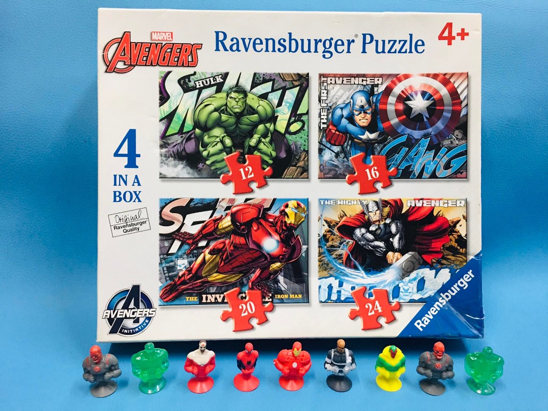 Ravensburger Puzzle - Marvel Avengers ( 4 in 1) with Micropopz Marvel ...