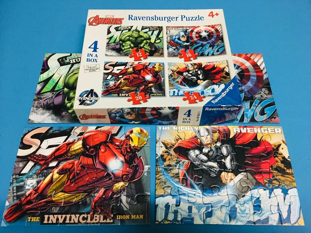 Ravensburger Puzzle - Marvel Avengers ( 4 in 1) with Micropopz Marvel ...