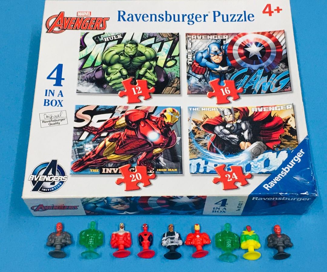 Ravensburger Puzzle - Marvel Avengers ( 4 in 1) with Micropopz Marvel ...