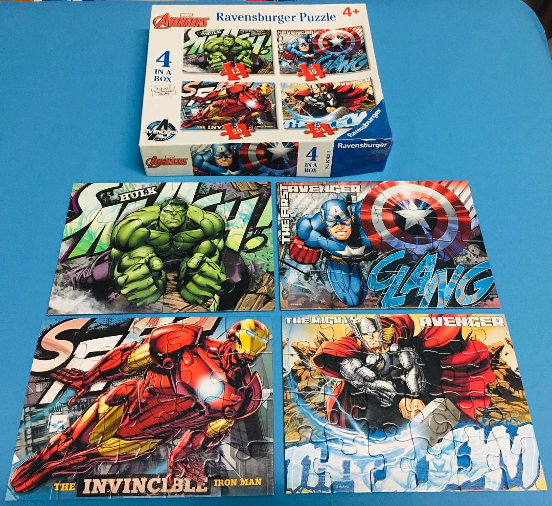 Ravensburger Puzzle - Marvel Avengers ( 4 in 1) with Micropopz Marvel ...