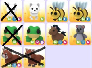 Roblox Adopt Me: Legendary/Ultra-Rare/Rare/Uncommon/Common NEON PETS ...