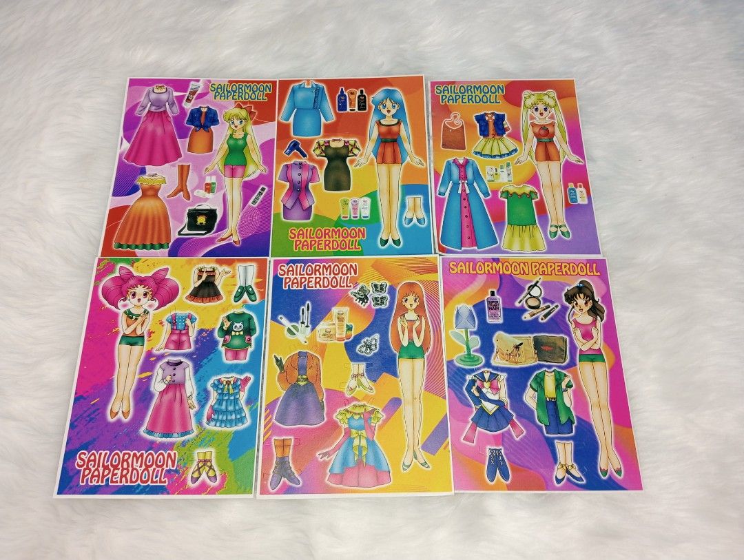 Sailor Moon 90s Paper dolls set, Hobbies & Toys, Memorabilia ...