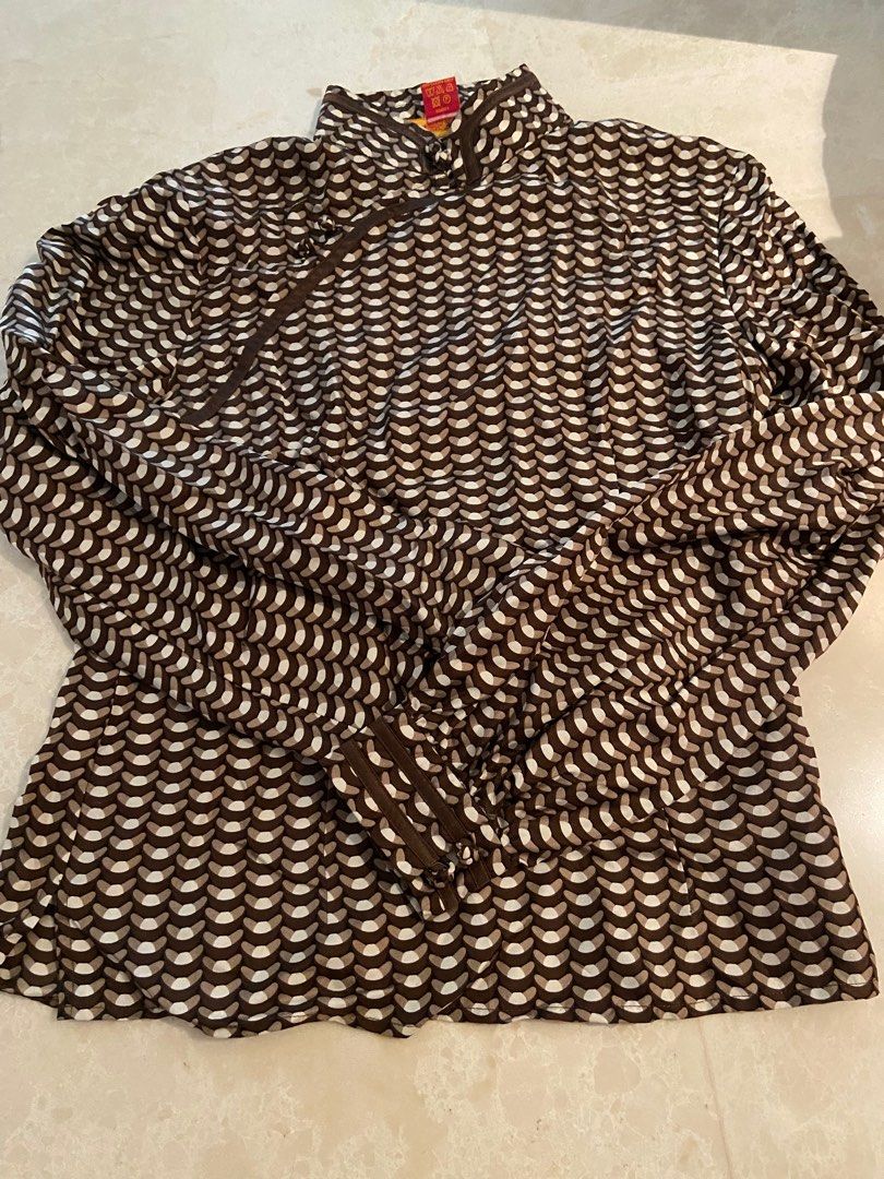 Shanghai tang mandarin collar top, Women's Fashion, Tops, Blouses on ...