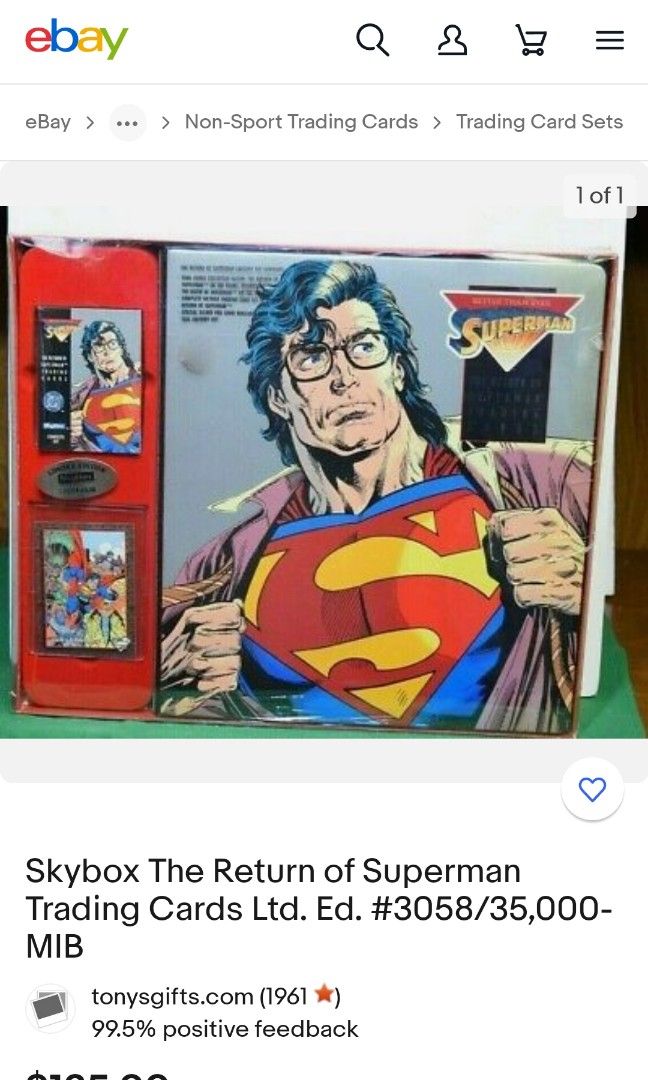 Skybox 1993 The Return of Superman Trading cards (limited edition ...