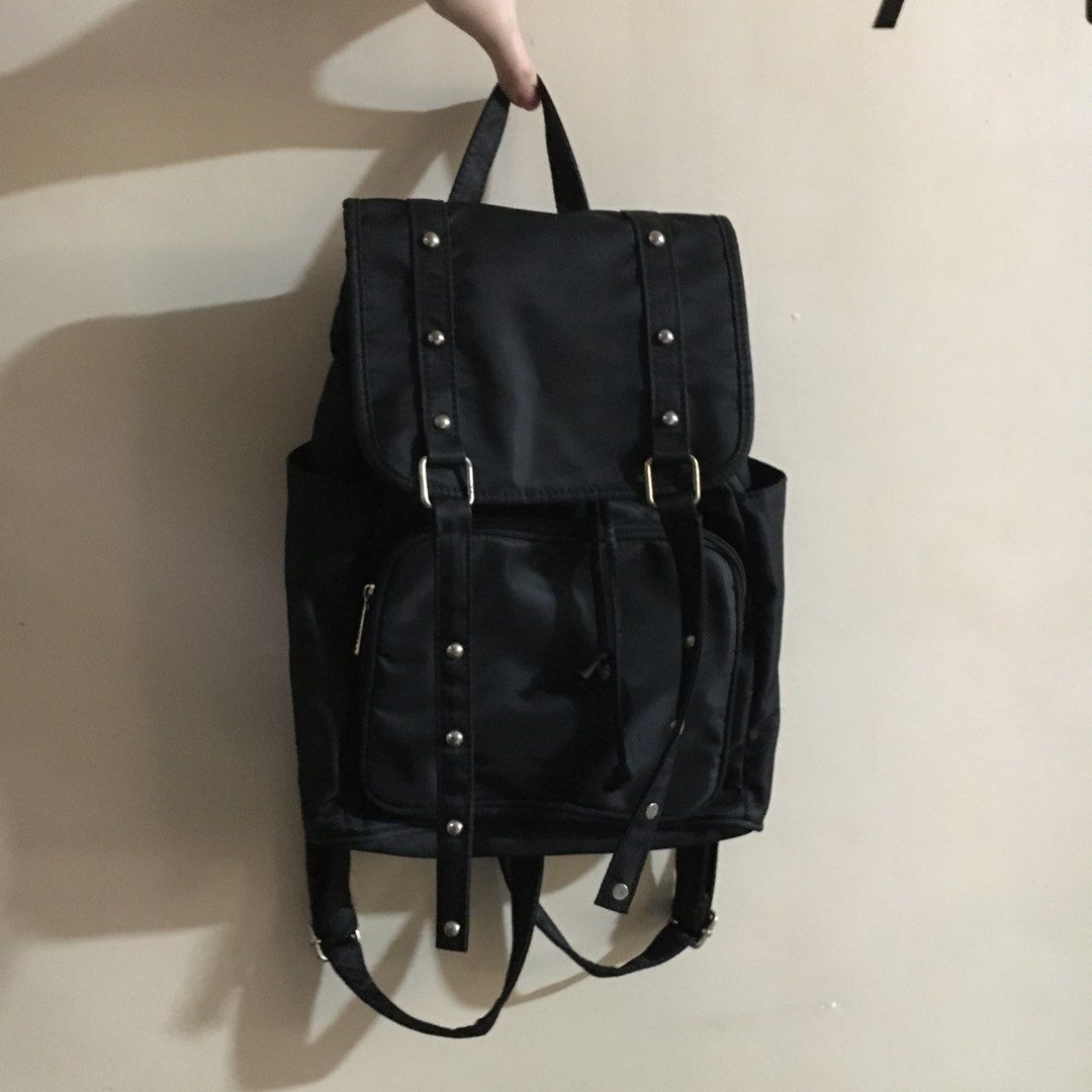 SM Grab Backpack Black, Women's Fashion, Bags & Wallets, Backpacks on ...
