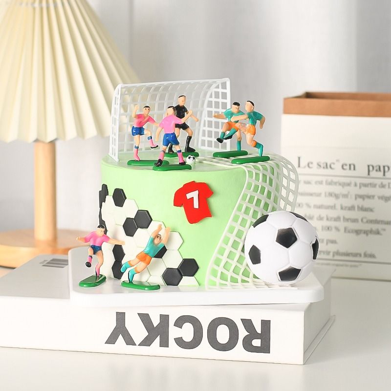 Soccer / Football / Trophy / Footballers Cake Toppers / Figurines Set ...