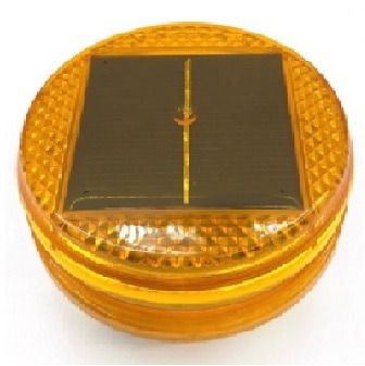 SOLAR CONE YELLOW Safety Blinking Reflective Warning Signal Flashlight ...