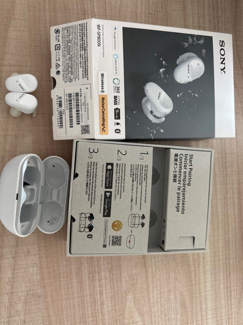 Sony WF-SP800N Wireless Noise Cancelling Earphone, Audio, Earphones on ...
