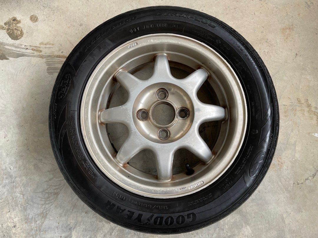 Sport rim dan tayar 14 inch, Auto Accessories on Carousell