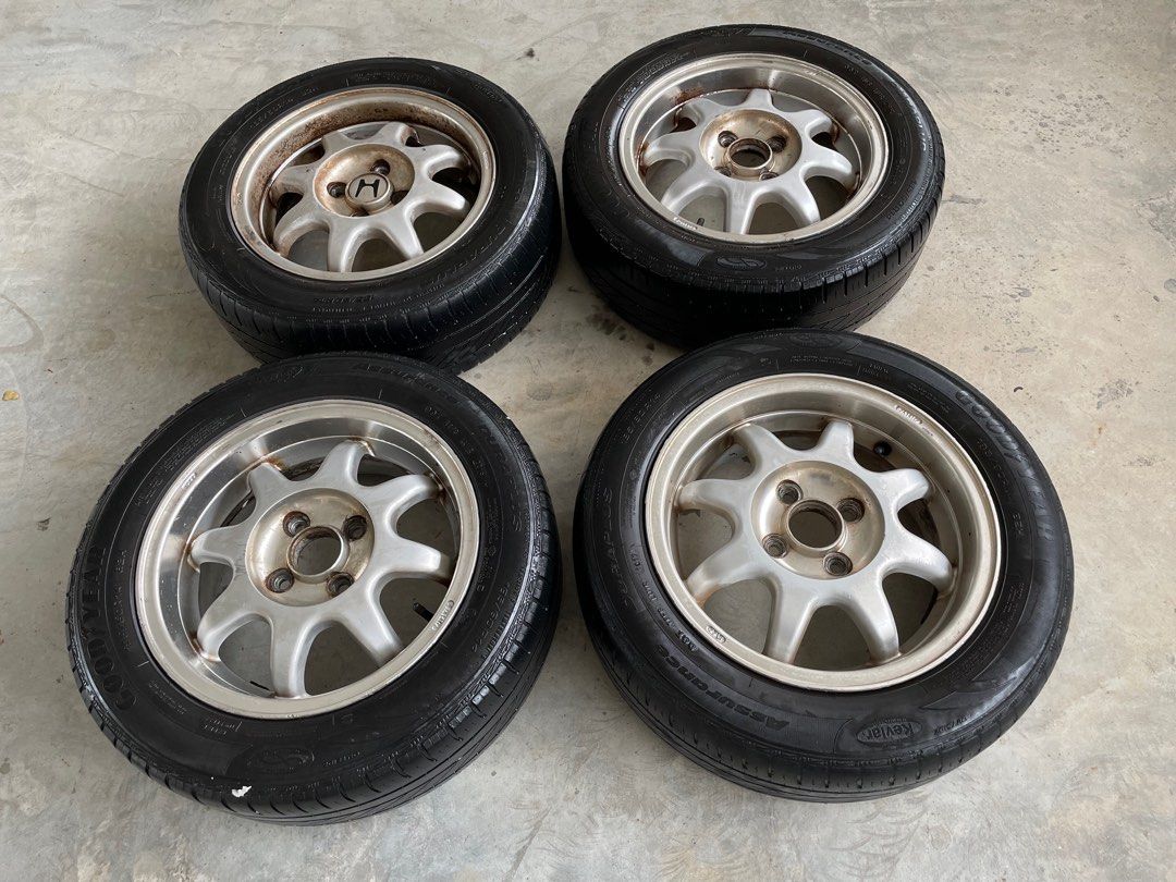 Sport rim dan tayar 14 inch, Auto Accessories on Carousell
