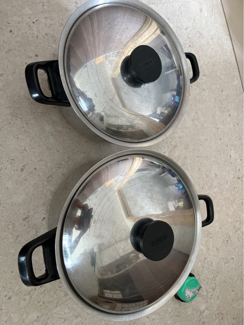 Stainless Steel Pot 26 and 28 cm diameter, Furniture & Home Living ...