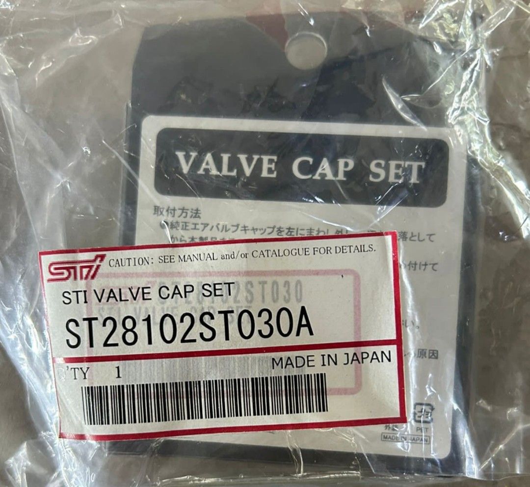 STI Valve Cap Set for Subaru, Car Accessories, Accessories on Carousell