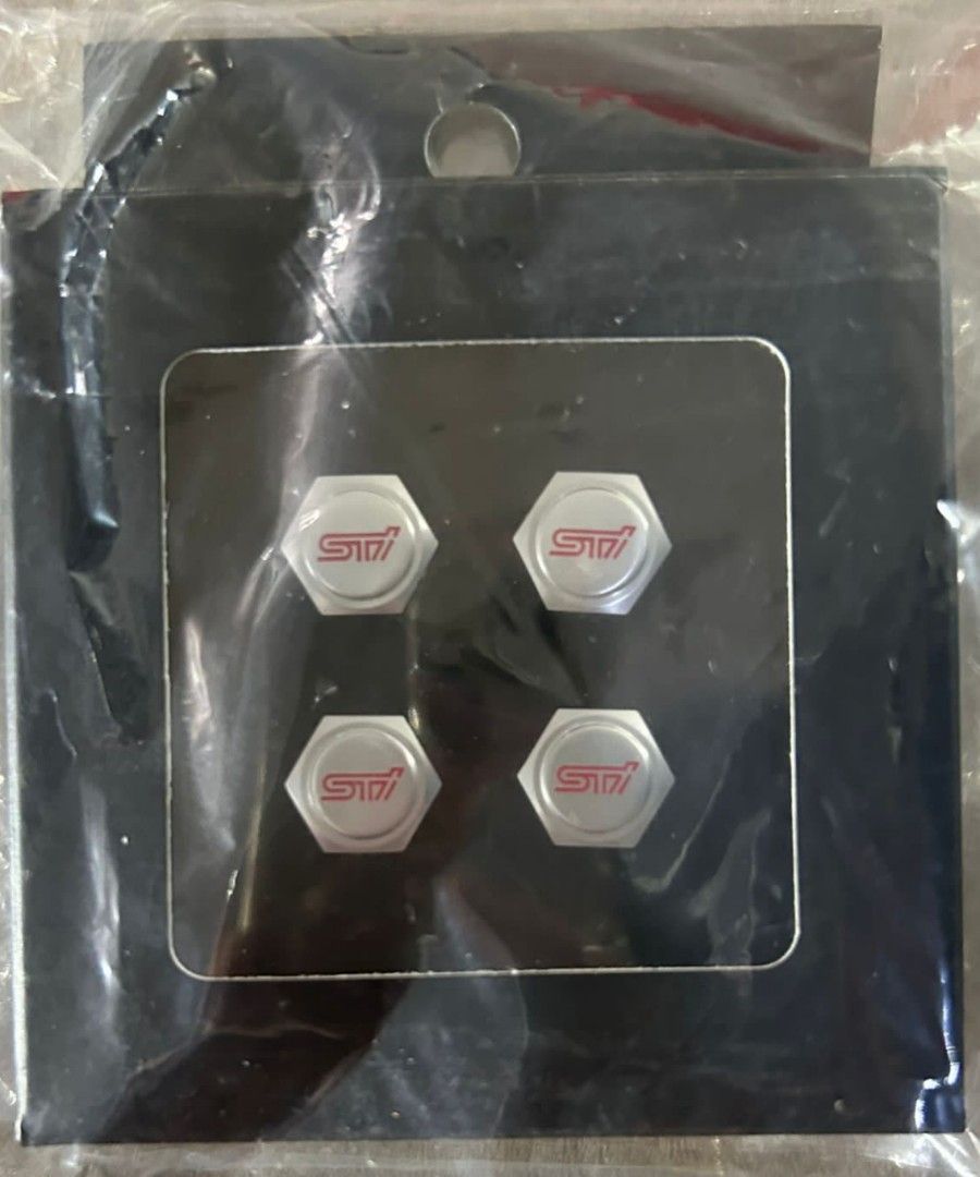 STI Valve Cap Set for Subaru, Car Accessories, Accessories on Carousell