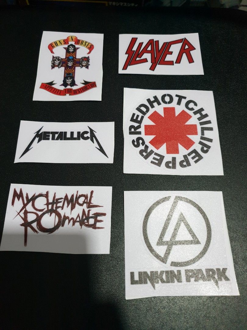 Stickers decals rock metal bands metallica pantera korn guns n roses skid row slayer korn ...