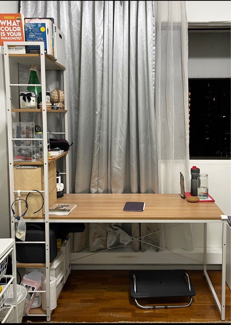 Study Table/ Study Desk/ Shelves, Furniture & Home Living, Furniture ...