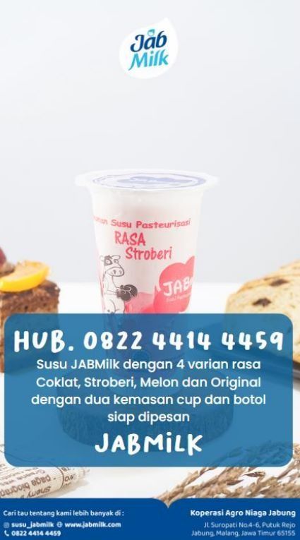 SUSU SAPI PASTEURISASI MALANG - JABMILK, Makanan & Minuman, Kue-kue di ...