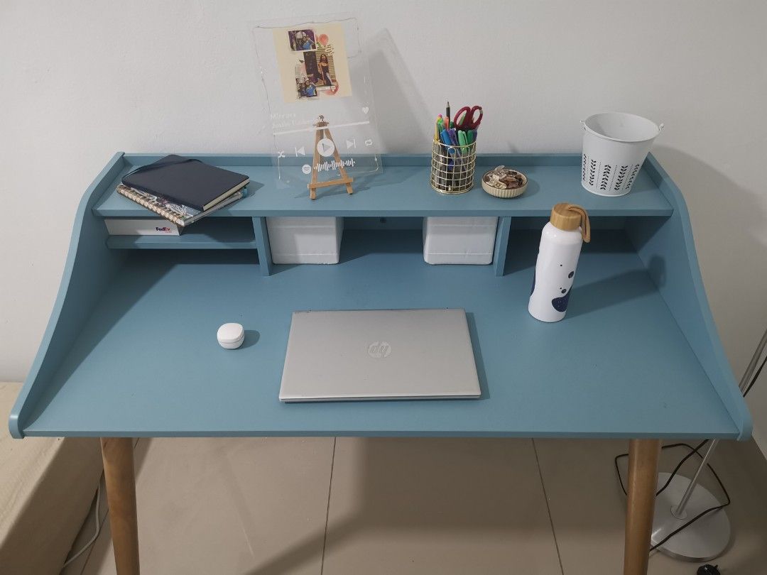 Table, Desk, Study Table, Study Desk, Office Desk, Office Table, Blue ...