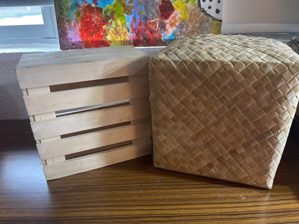 Take both Palochina crate and square wooven basket, Furniture & Home ...