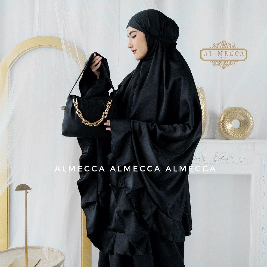 Telekung premium almecca set bag, Women's Fashion, Muslimah Fashion ...