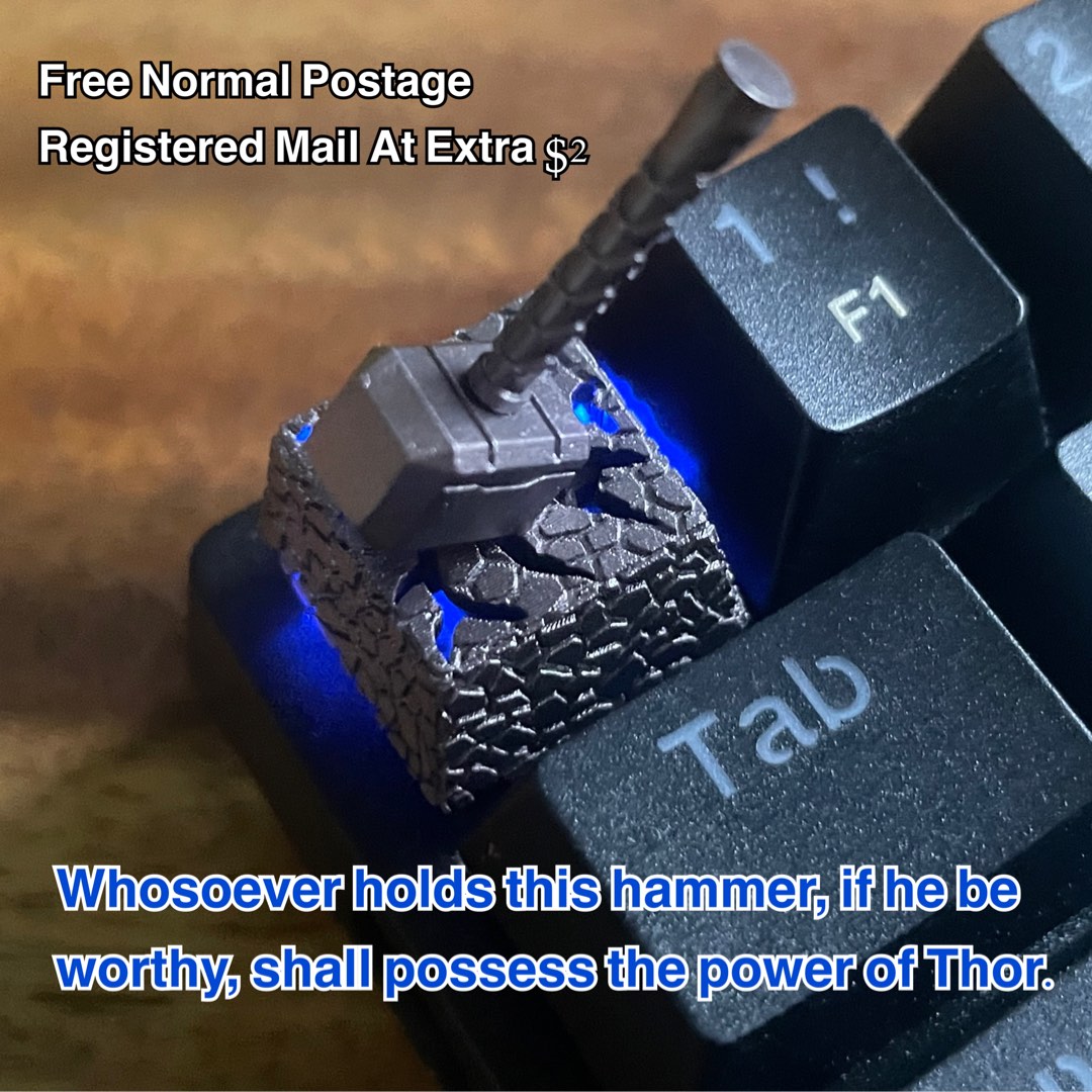 Thor Mjolnir Keycap For Mechanical Keyboard, Computers & Tech, Parts ...