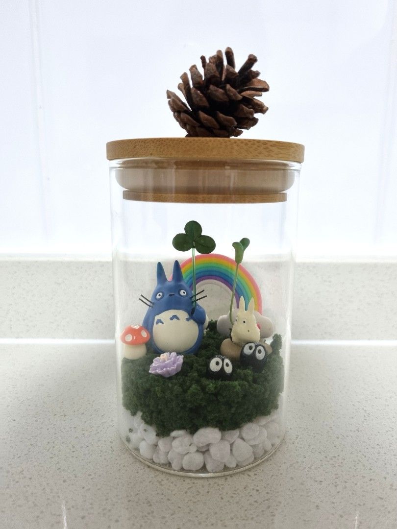Totoro terrarium garden, Furniture & Home Living, Home Decor ...