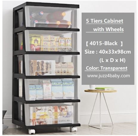 Transparent Moving Storage Cabinet with Wheels, Furniture & Home Living ...