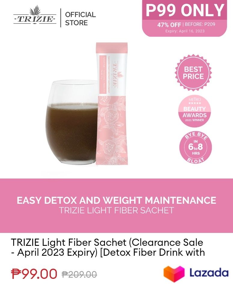 TRIZIE Light Fiber Sachet (2pcs) Expiration date: APR 16,2023, Food ...