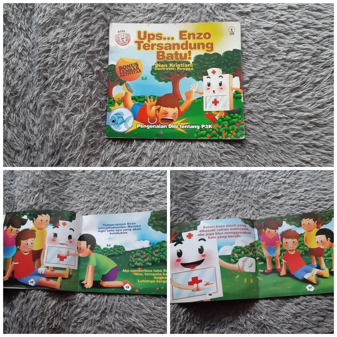 Ups Enzo Tersandung Batu pengenalan dini tentang p3k buku anak, Buku ...