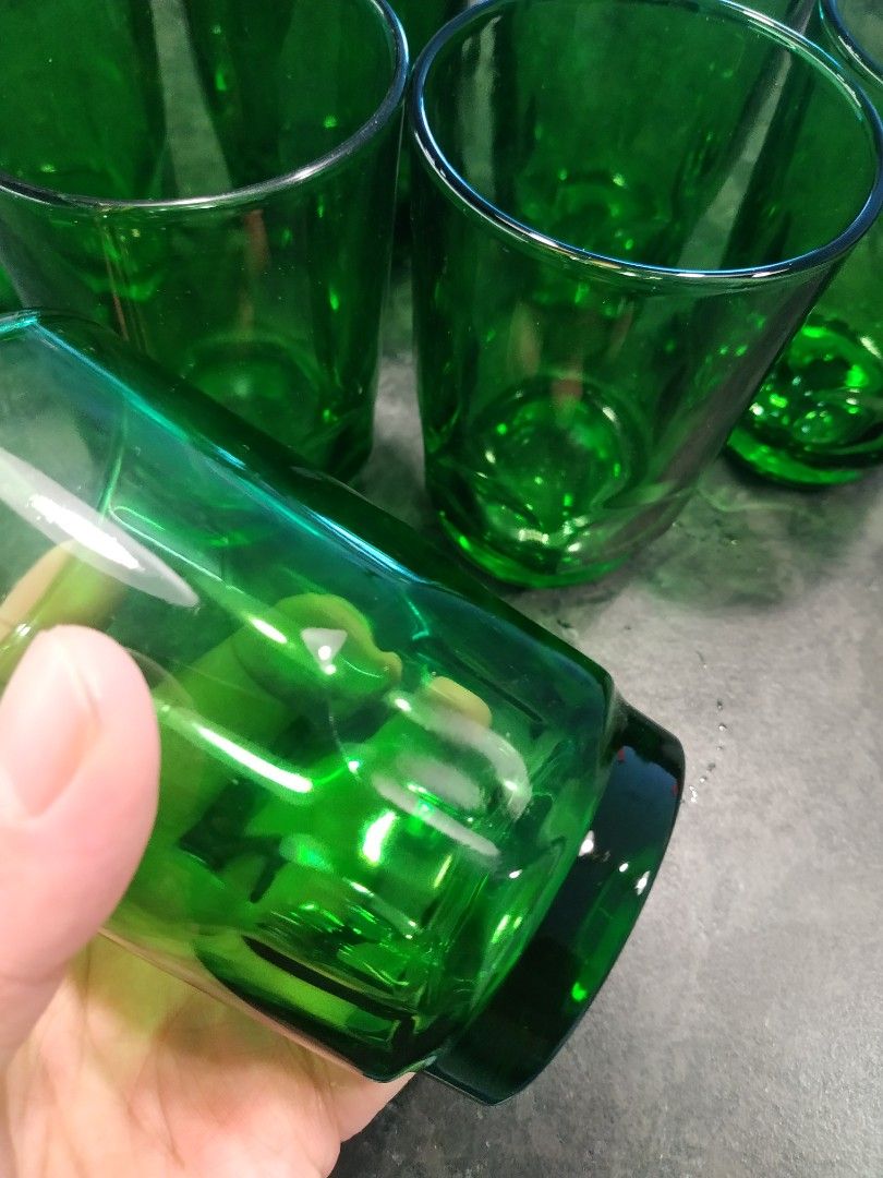 Vintage Emerald Green Cups, Hobbies & Toys, Collectibles & Memorabilia ...