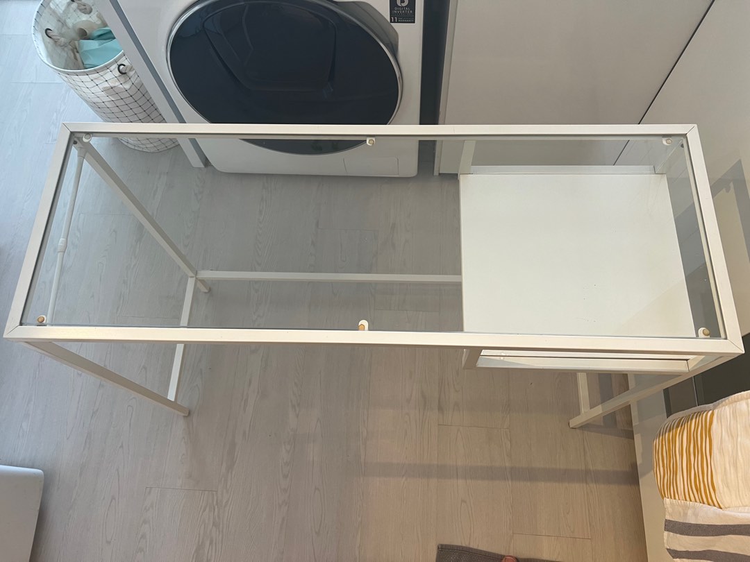 IKEA Vittsjo white/glass laptop table, Furniture & Home Living ...