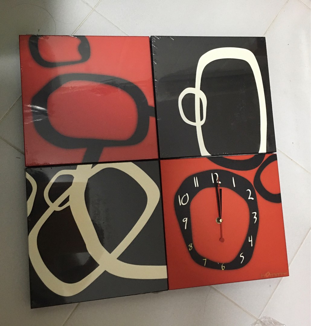 Wall clock / 4 in 1 poster clock - Hommy Brand, Furniture & Home Living ...