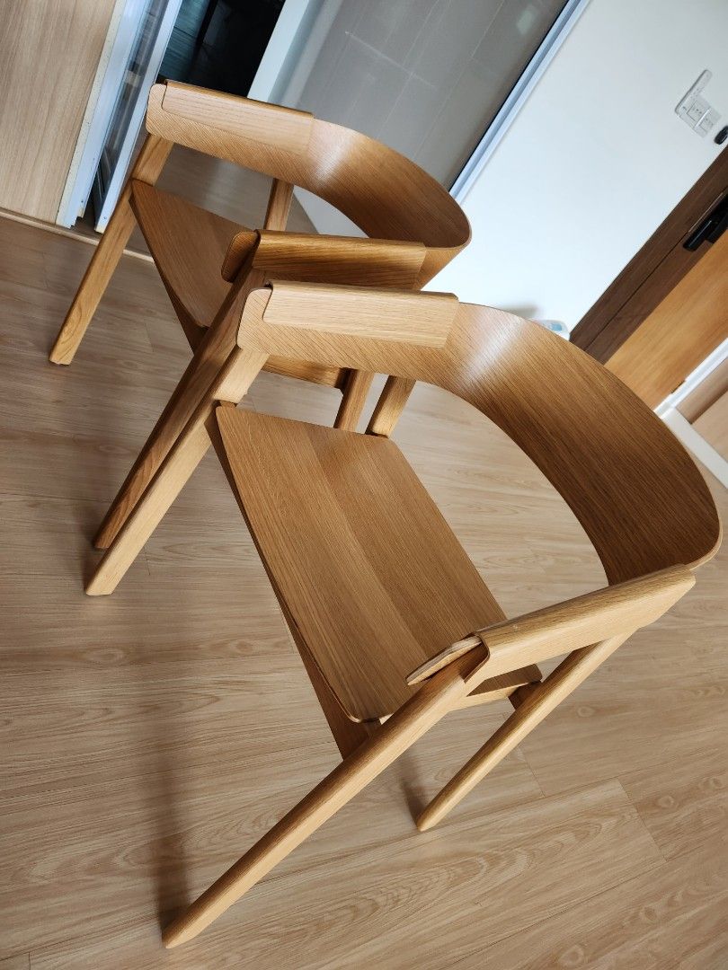 Wooden Muji Chairs, Furniture & Home Living, Furniture, Chairs on Carousell