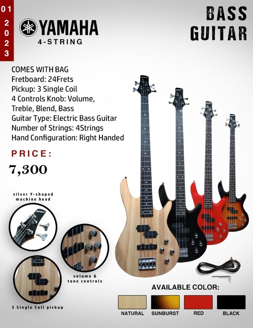 Yamaha Bass 4 Strings, Hobbies & Toys, Music & Media, Musical Instruments on Carousell