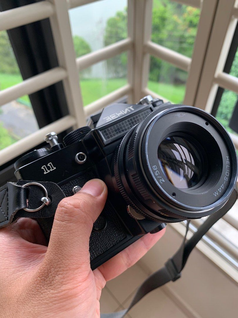 Zenit 11 with Helios 44M 58mm f2, Photography, Cameras on Carousell