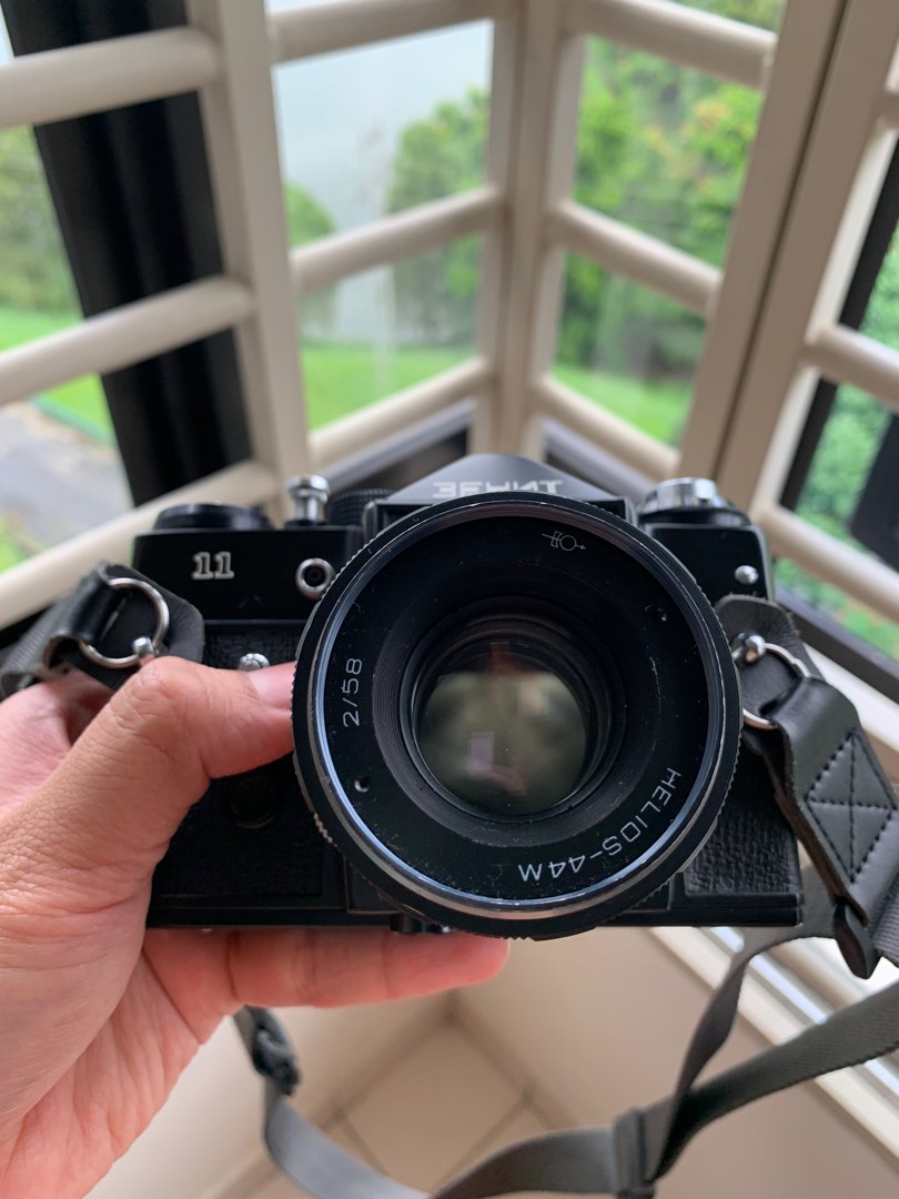 Zenit 11 with Helios 44M 58mm f2, Photography, Cameras on Carousell