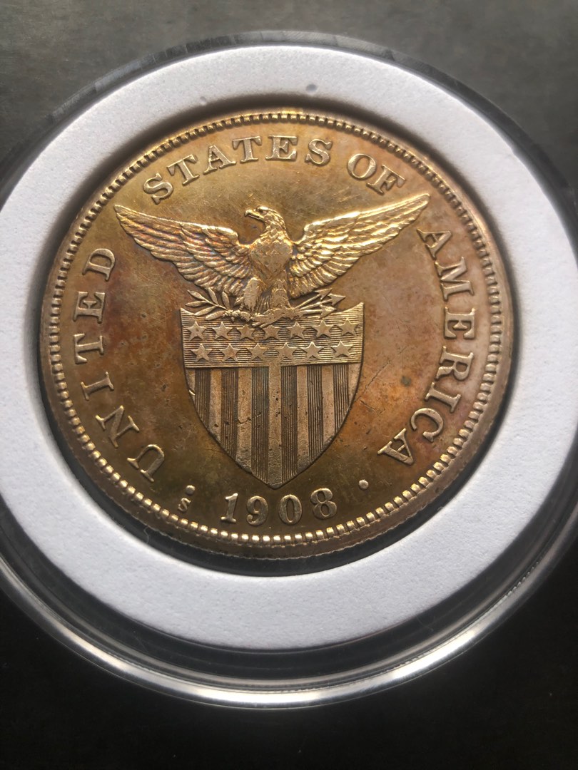 1908-S 1 peso USPI coin, Hobbies & Toys, Memorabilia & Collectibles ...