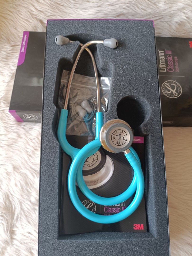 3M Littmann Classic III Stethoscope Turquoise Regular Finish, Health ...