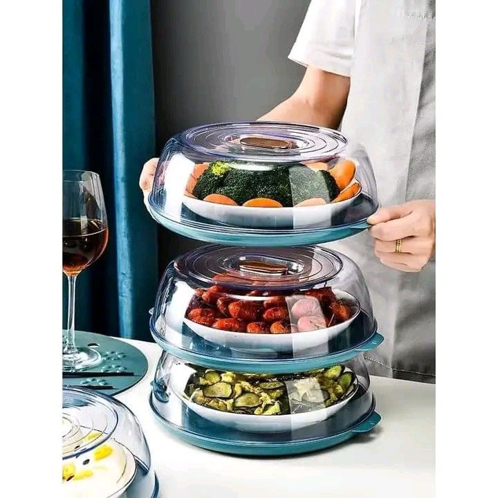 5 Layer Food Storage Cover Sliding Door Stackable Keep warm Dust proof ...