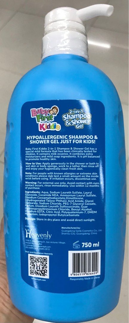 750mL Baby First Milk Kiddie Shampoo and Shower Gel 2-in-1, Babies ...