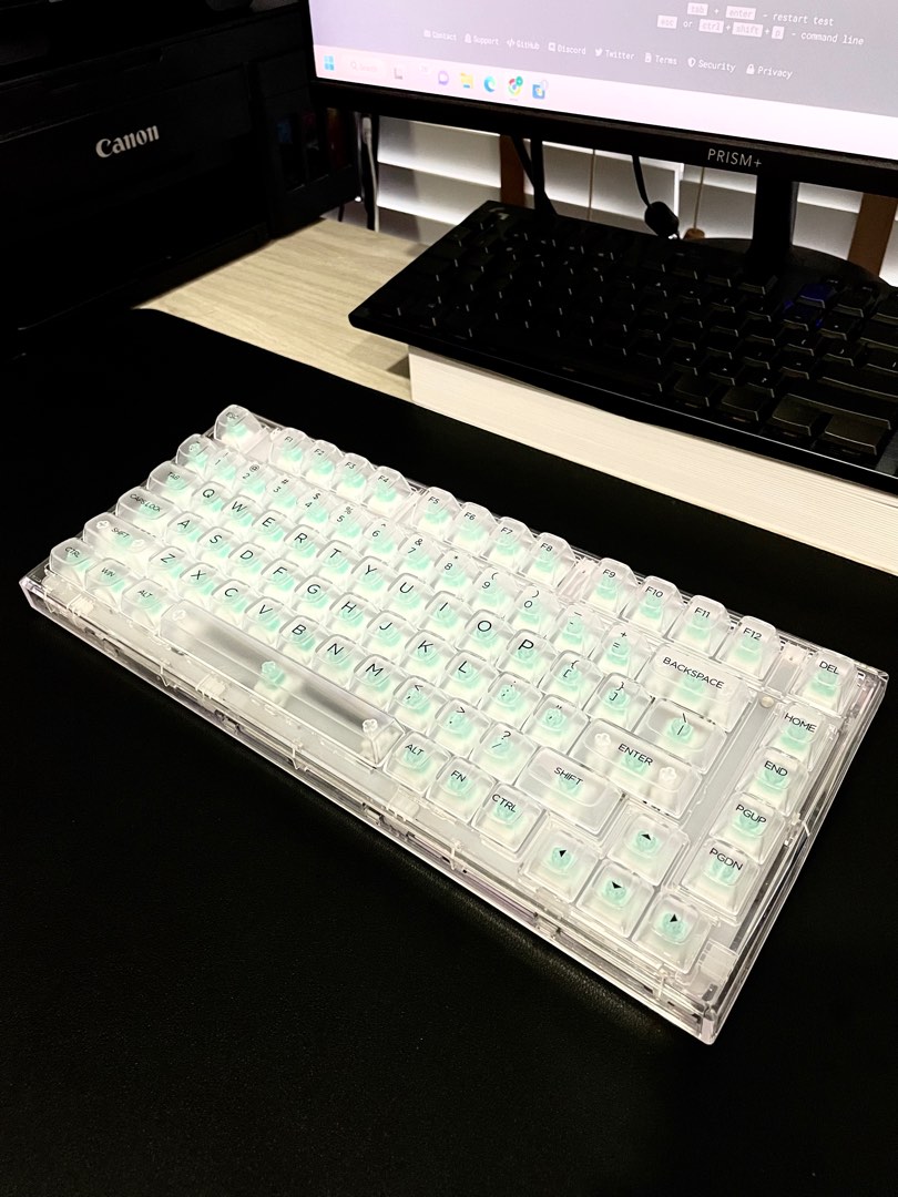 75% Custom Mechanical Keyboard Full Transparent Keycaps, Computers & Tech, Parts & Accessories ...